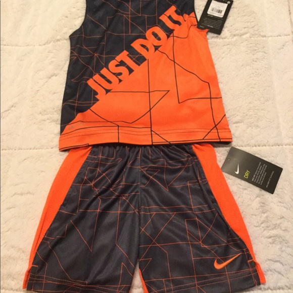 Nike | Matching Sets | Matching Nike Set Tank And Shorts Orange And ...